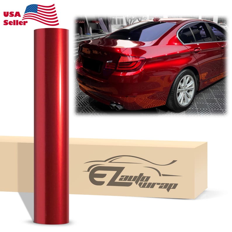 Liquid Metallic Cherry Red Gloss Like Paint Vinyl Wrap Sticker Decal ...
