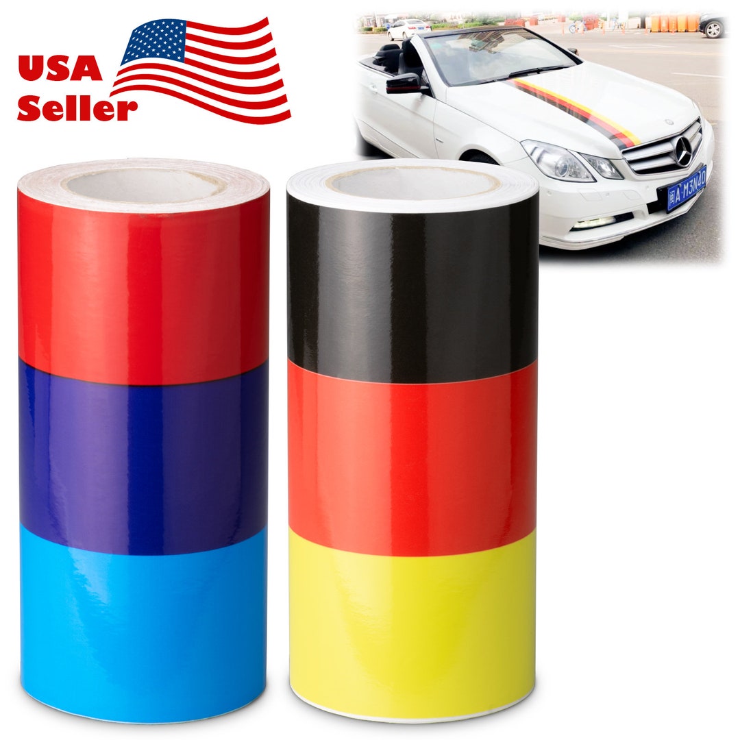 German Flag M Performance Rally Racing Stripe Car Vehicle Vinyl Wrap ...
