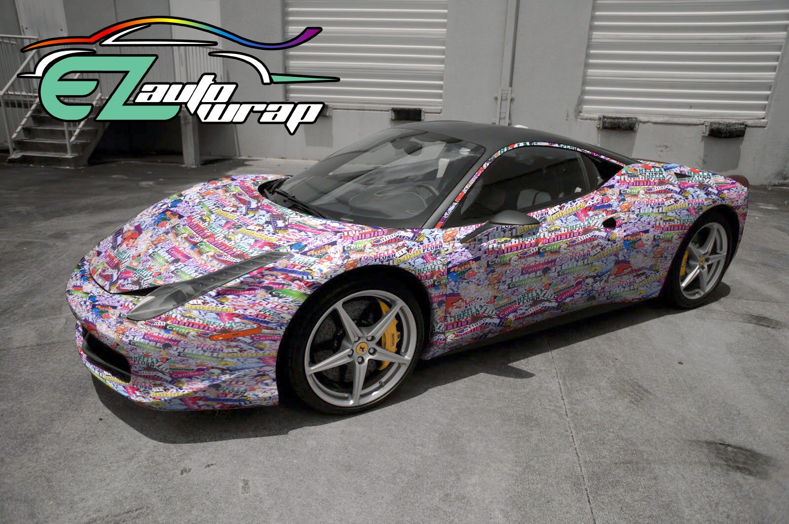 JDM Cartoon Graffiti Graphic Stickerbomb #HF Car Vehicle Vinyl Wrap ...