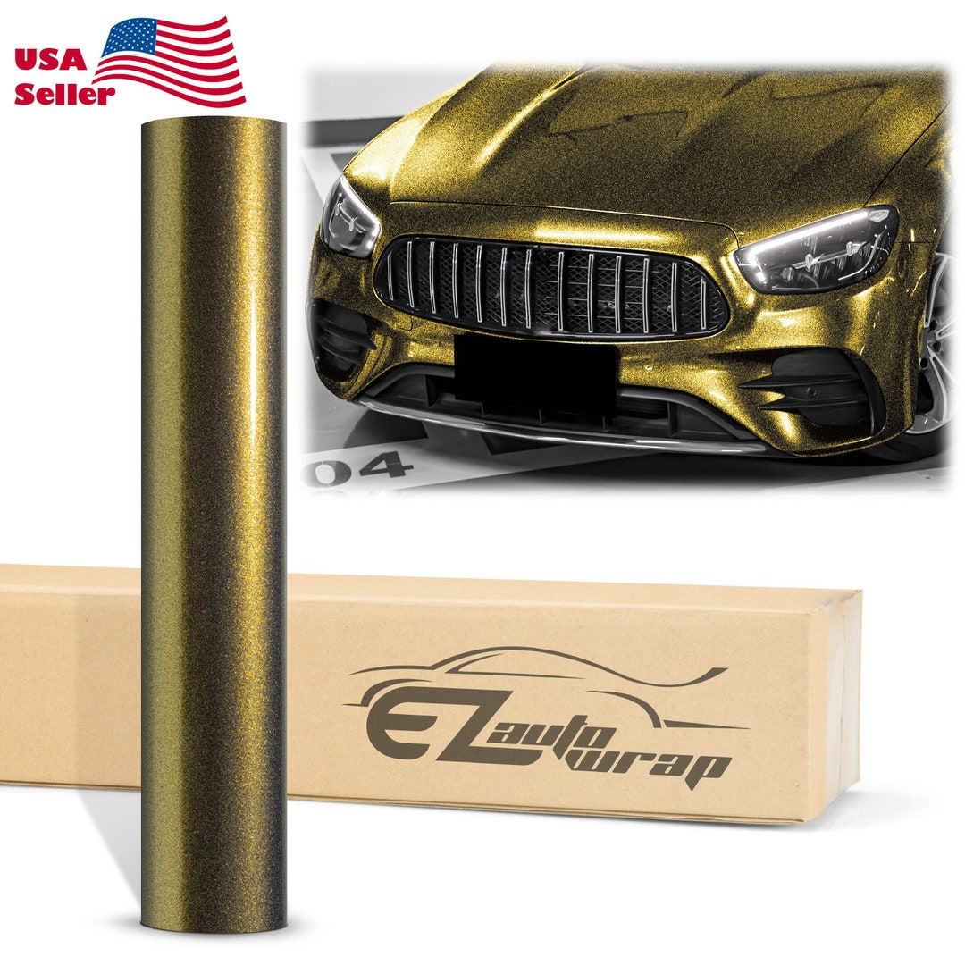Super Gloss Metallic Bond Gold Vinyl Wrap Sticker Decal Bubble Free Air ...
