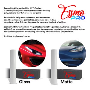 ESSMO TPU PPF Gloss Piano Black Paint Protection Film Clear Bra Self ...