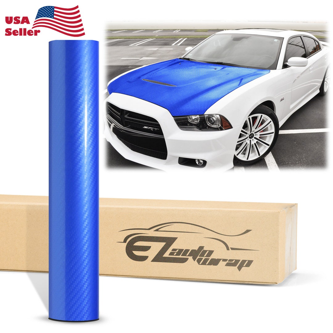 5D Carbon Fiber Sky Blue High Gloss Vinyl Wrap Sticker Decal - Etsy