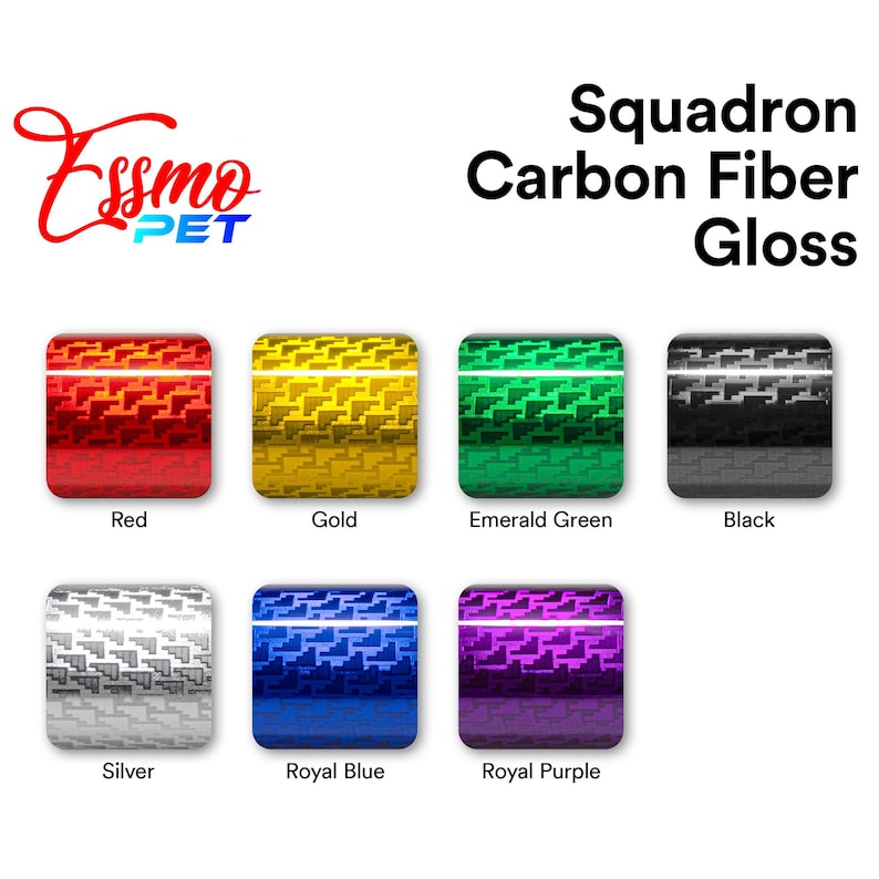ESSMO PET Liner Squadron Carbon Fiber Gloss Gold Like Paint Vinyl Wrap ...