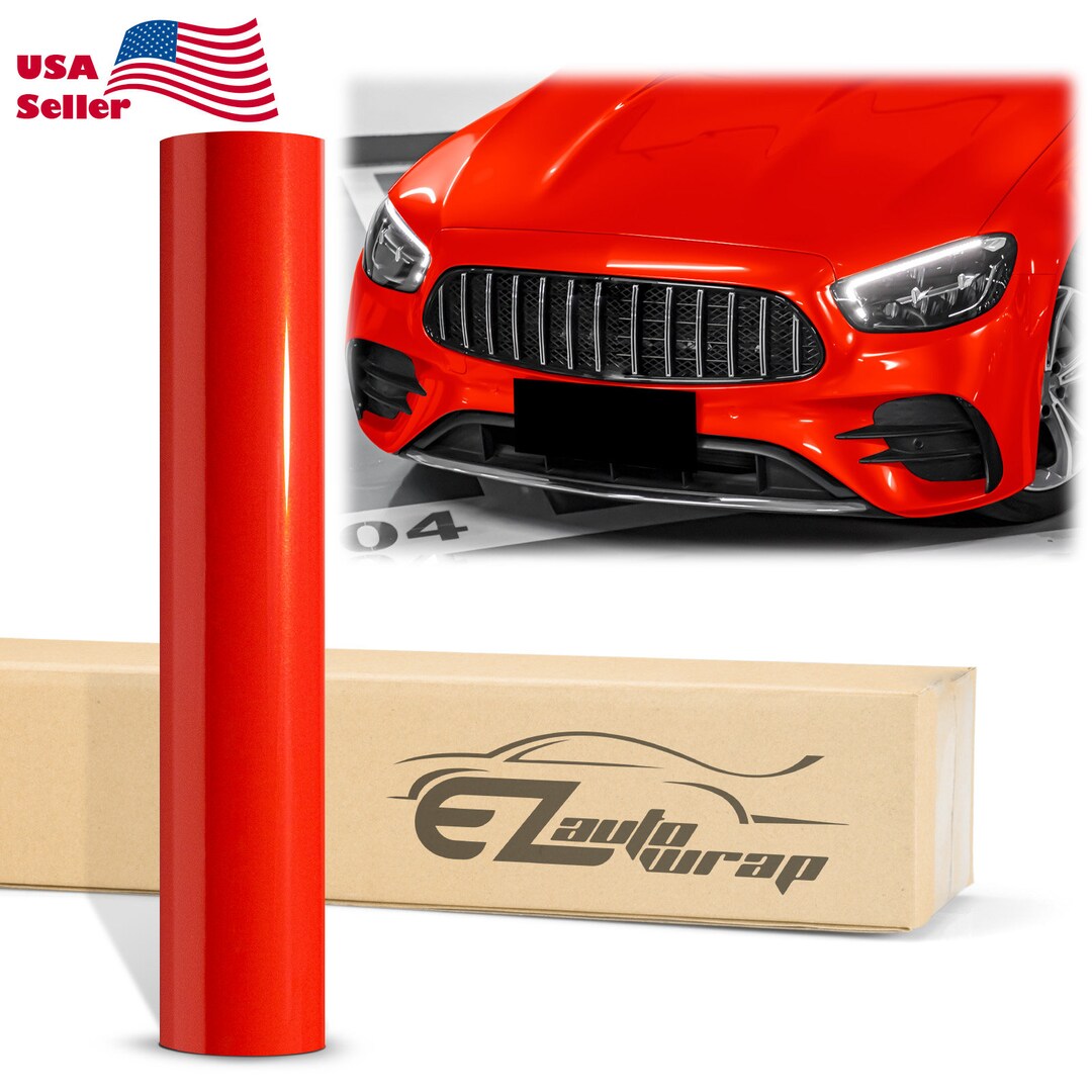 Super Gloss Metallic Candy Red Vinyl Wrap Sticker Decal Bubble Free Air ...