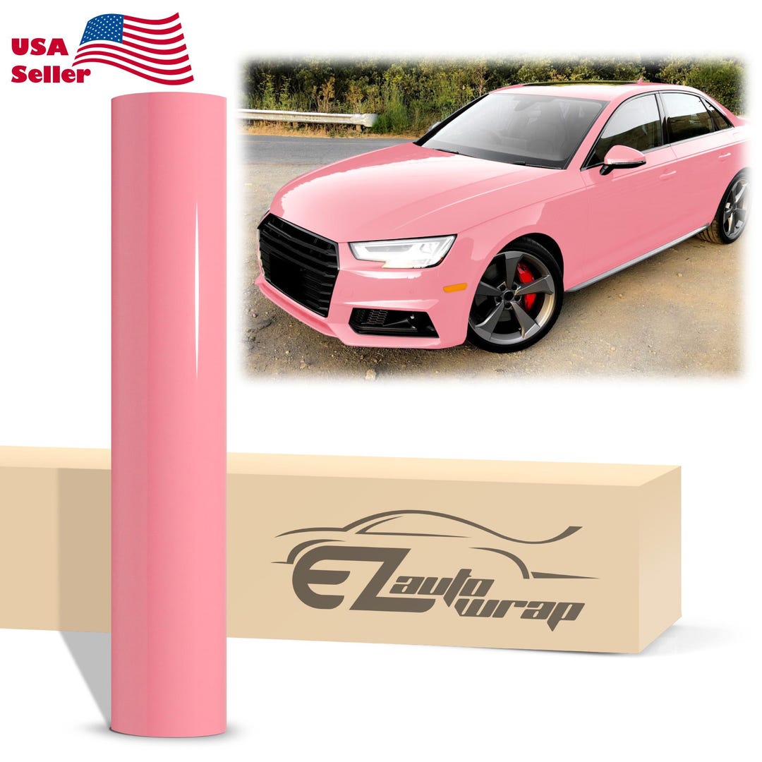 High Gloss Glossy Light Pink Vinyl Wrap Sticker Decal Bubble Free Air ...