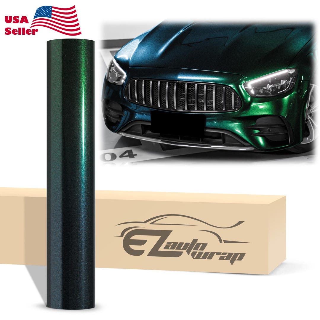 Super Gloss Metallic Midnight Green Vinyl Wrap Sticker Decal Bubble ...