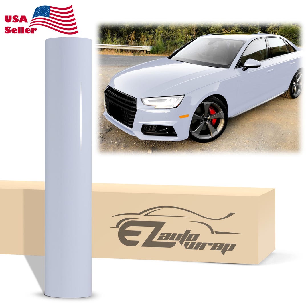 High Gloss Glossy Cloudy Blue Vinyl Wrap Sticker Decal Bubble Free Air ...