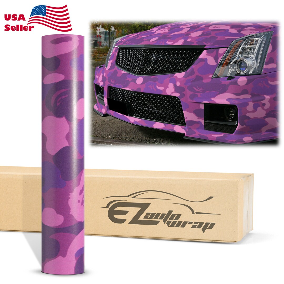 Camouflage Ape Purple Vinyl Wrap Sticker Decal Bubble Free Air Release ...