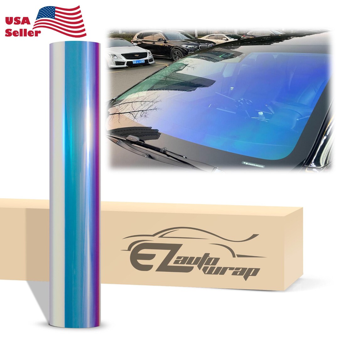 54in Neo Chrome Window Tint Blue Color Shift Iridescent Rainbow Unicorn ...