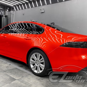 Super Gloss Metallic Candy Red Vinyl Wrap Sticker Decal Bubble Free Air ...