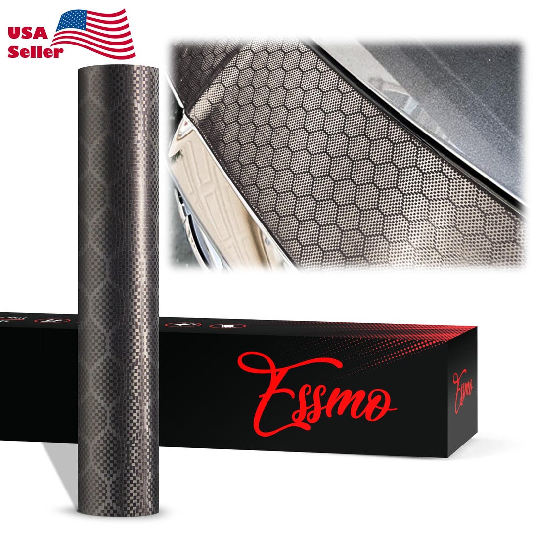 ESSMO PET Honeycomb Carbon Fiber Satin Nardo Gray Hex Texture Like ...