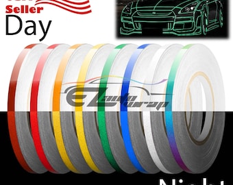Reflective Vinyl Tape Roll, Self Adhesive, Choose Your Color and Size ...