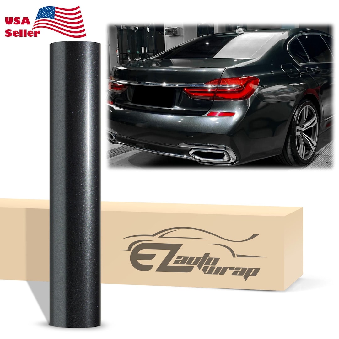 Super Gloss Metallic Charcoal Gray Vinyl Wrap Sticker Decal Bubble Free ...