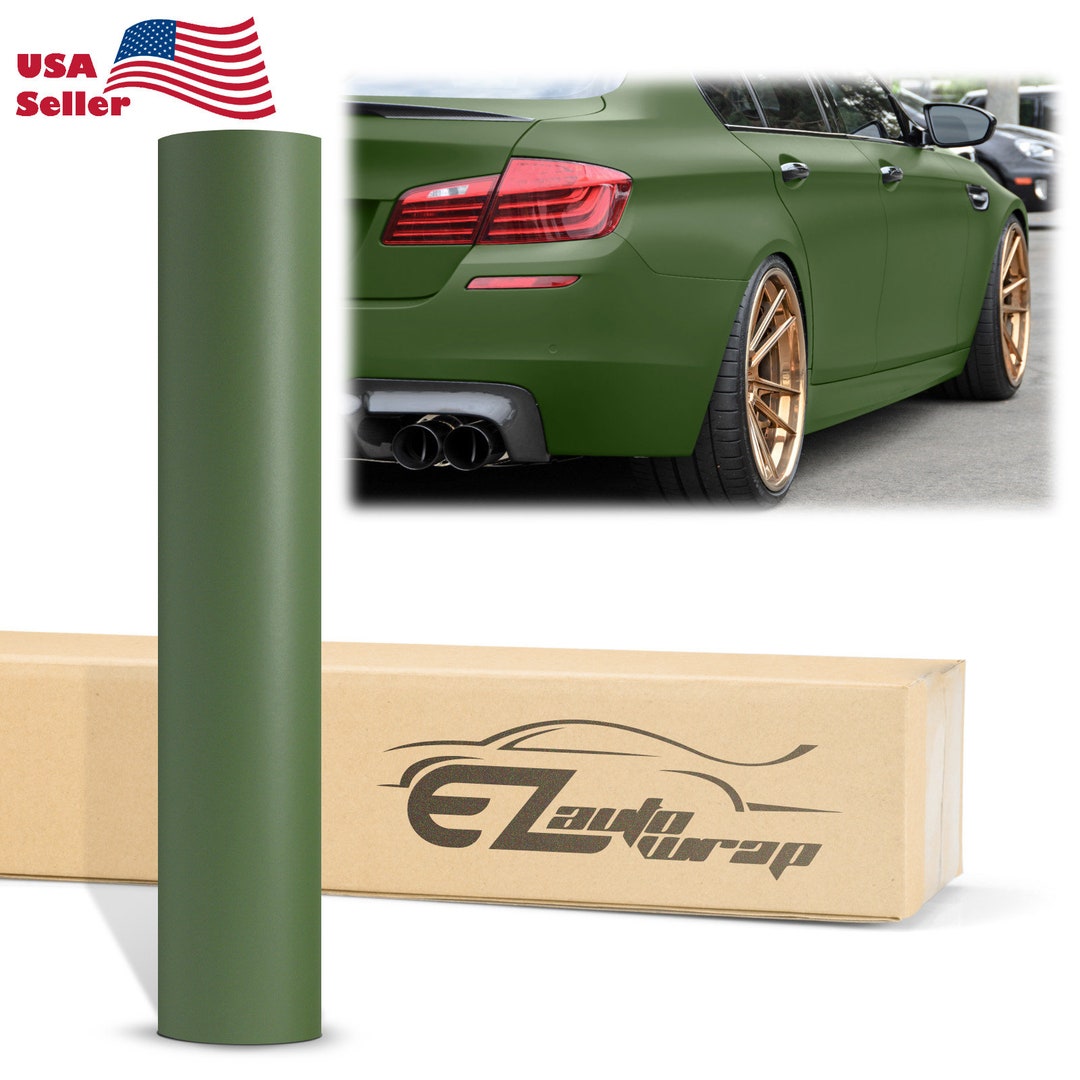 Matte Flat Army Green Vinyl Wrap Sticker Decal Bubble Free Air Release ...