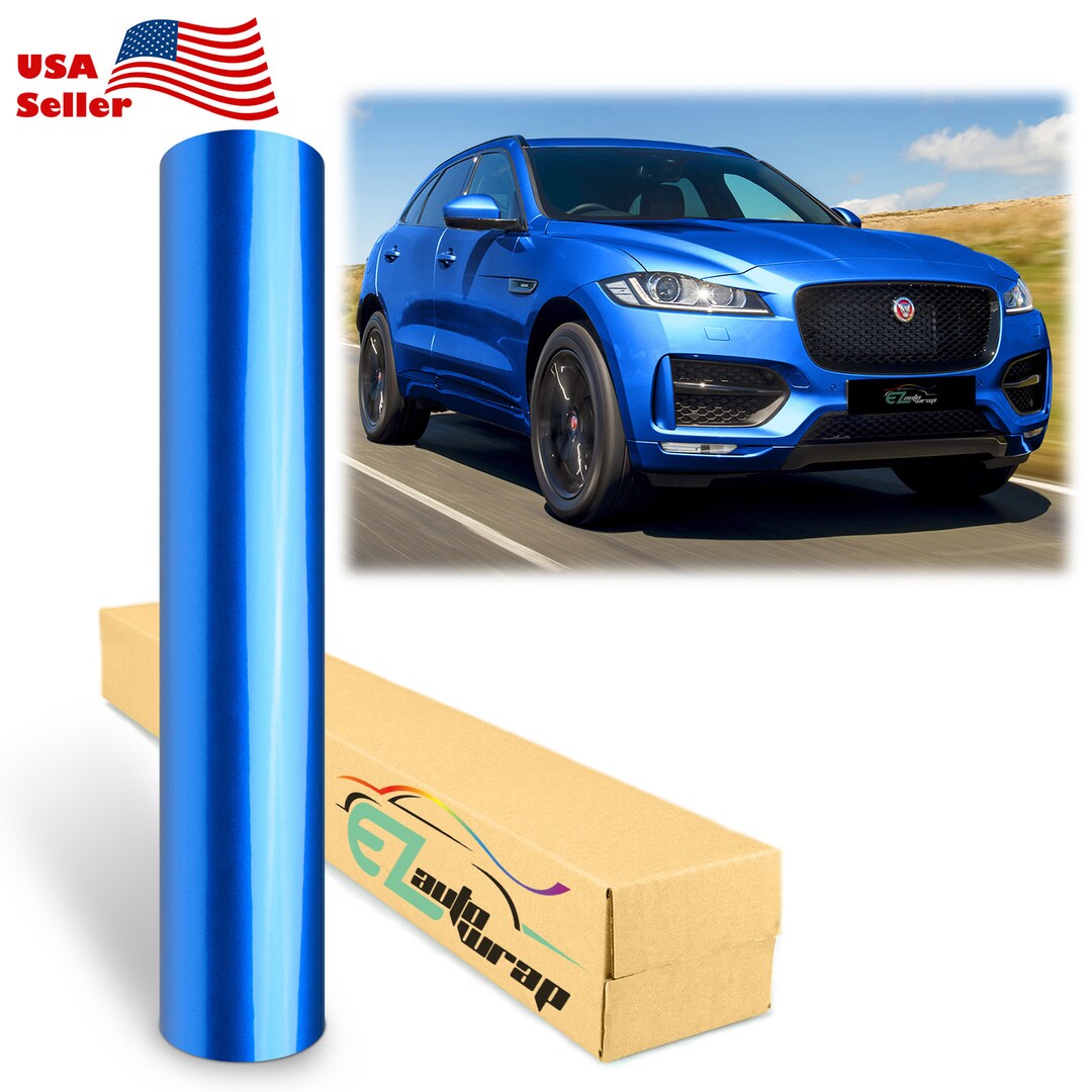 Gloss Metallic Sky Blue Vinyl Wrap Sticker Decal Bubble Free Air ...