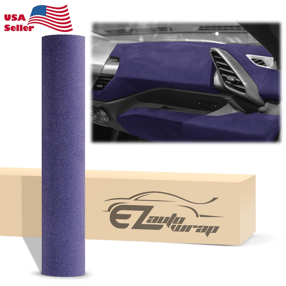 Velvet Blue Matte Texture Vinyl Wrap Sticker Decal Upholstery Interior ...