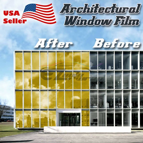 Window Tint Film Gold Chrome Mirror UV Heat Reflective Home - Etsy