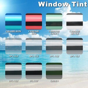 20x120 Chrome Green Tint Kit Uncut Roll Window Tint Film Car Home ...