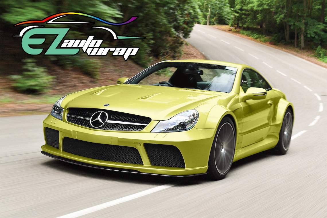 Gloss Metallic Neon Yellow Vinyl Wrap Sticker Decal Bubble | Etsy