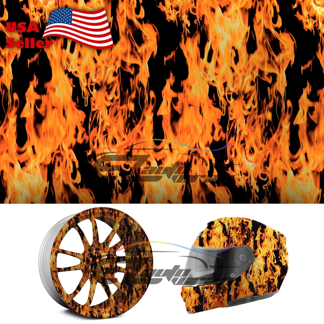 Hydrographic Film #15 Red Fire Flame Hydro Dipping Water Transfer - Etsy