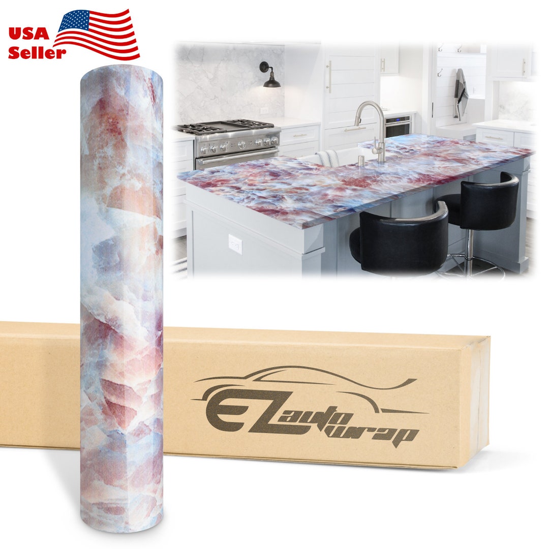 Marble 03 Gloss Granite Look Vinyl Wrap Sticker Decal Bubble Free Air ...