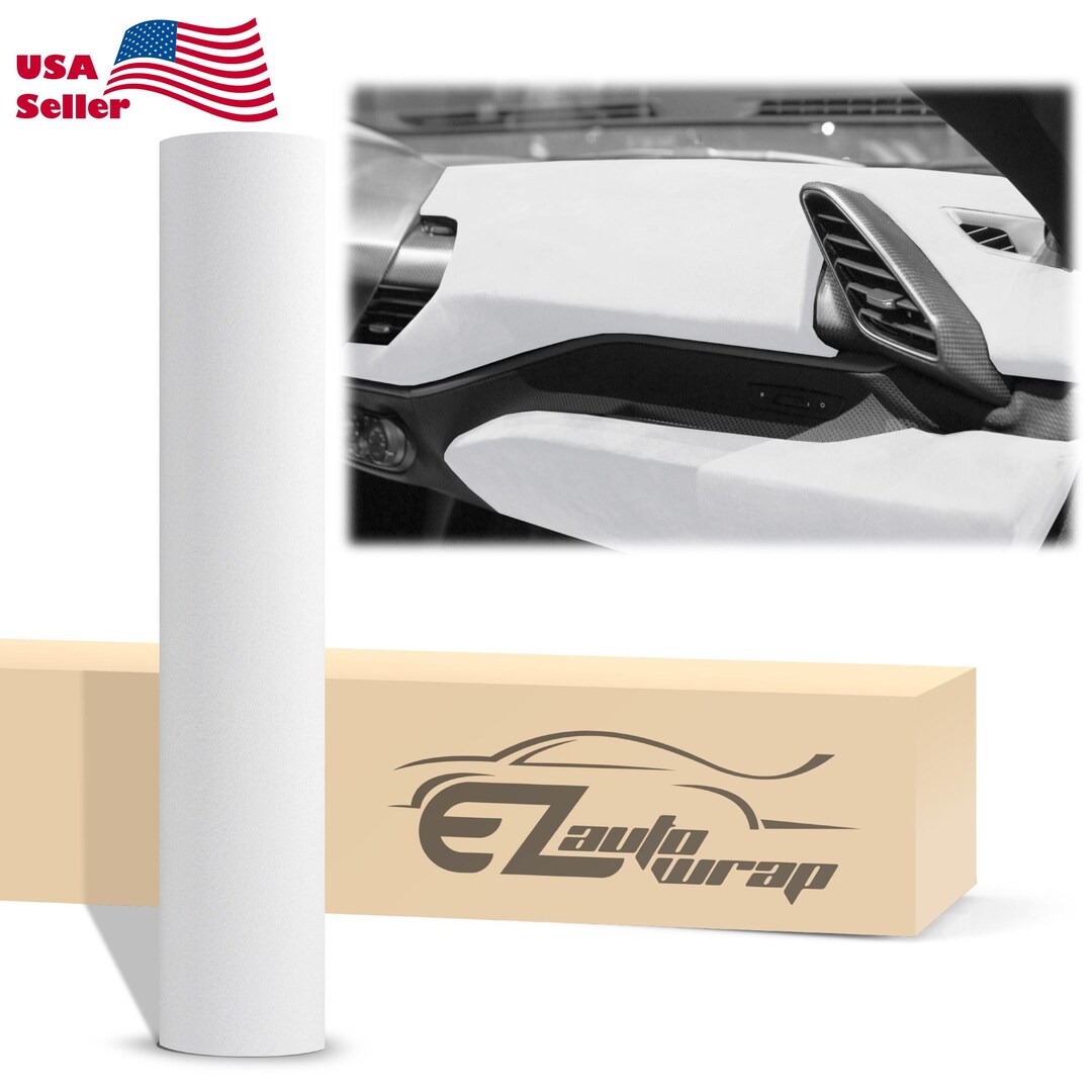 Velvet White Matte Texture Vinyl Wrap Sticker Decal Upholstery Interior ...