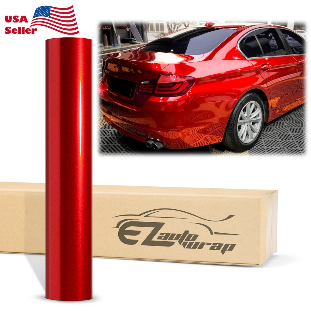 Super Gloss Metallic Soul Red Vinyl Wrap Sticker Decal Bubble Free Air ...