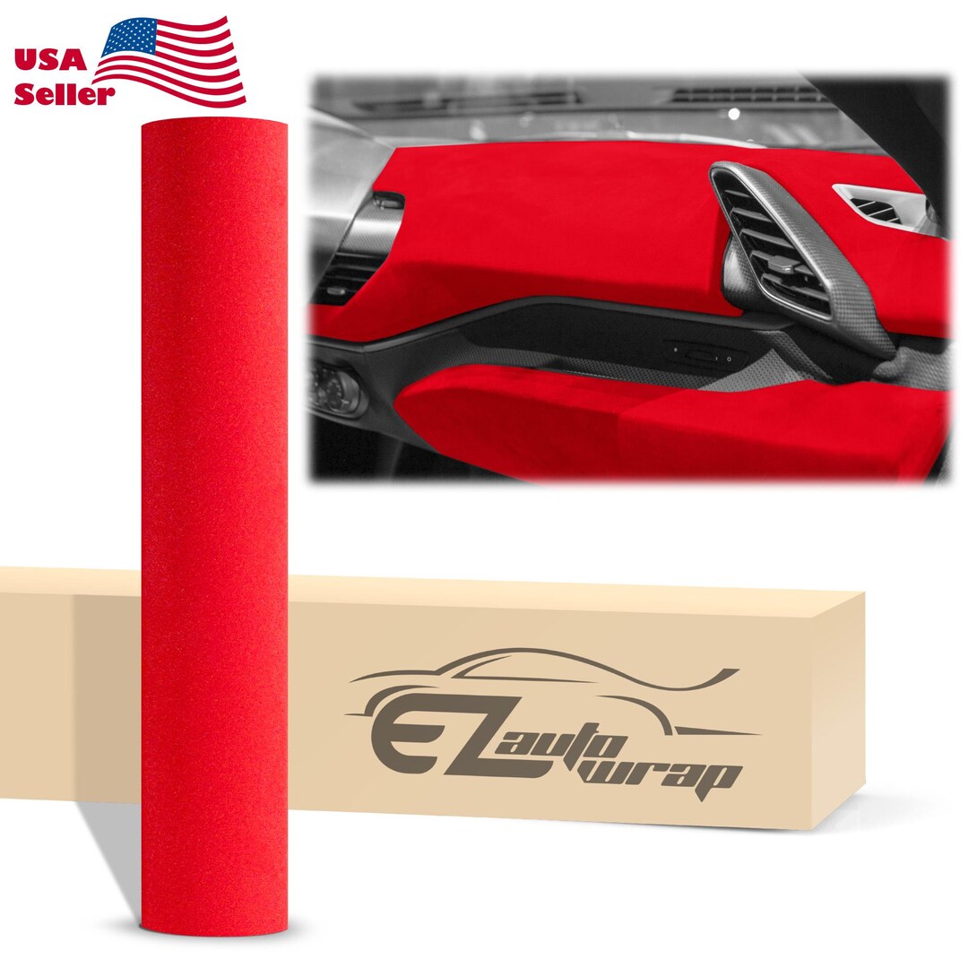 Velvet Red Texture Vinyl Wrap Sticker Decal Upholstery Interior ...