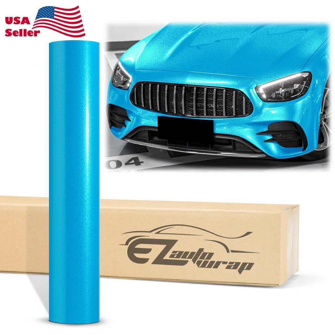 Super Gloss Metallic Ocean Blue Vinyl Wrap Sticker Decal Bubble Free ...