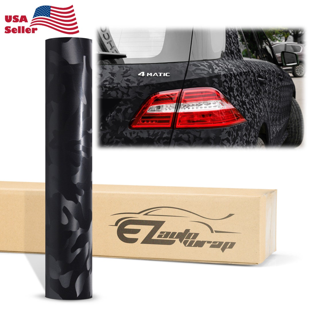 Camouflage Shadow Black Vinyl Wrap Sticker Decal Bubble Free Air ...