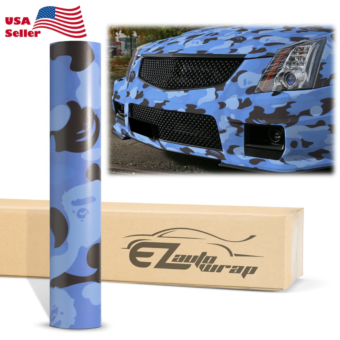 Camouflage Ape Dark Blue Vinyl Wrap Sticker Decal Bubble Free Air ...