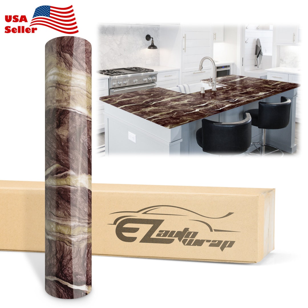 Marble D40 Gloss Granite Look Vinyl Wrap Sticker Decal Car Vehicle Home ...