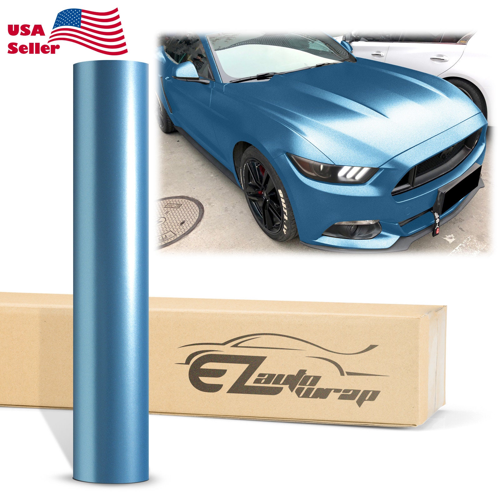Matte Metallic Blue Car Paint