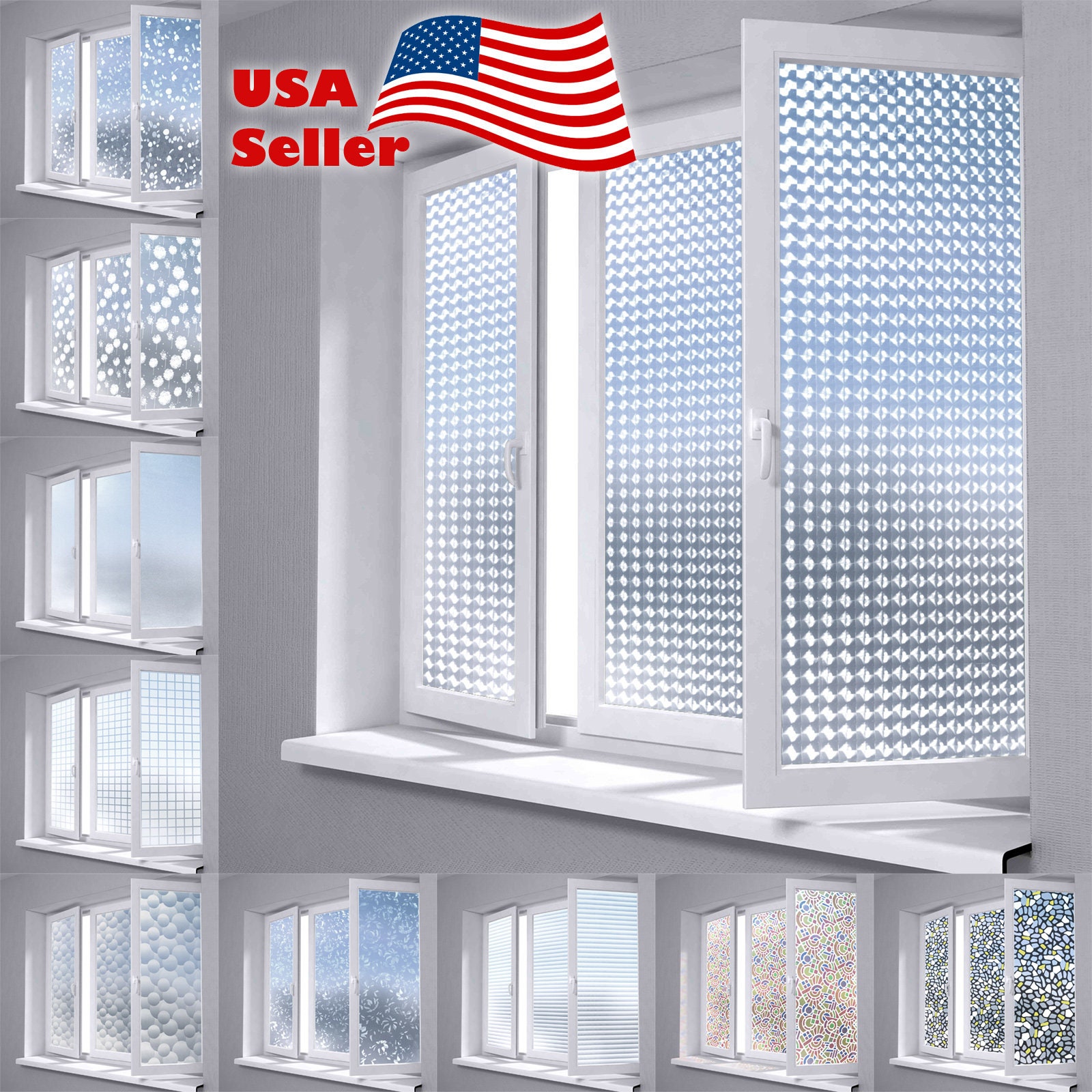 Patterned Frosted Film Bubble Glass Home Bathroom Window Privacy ...