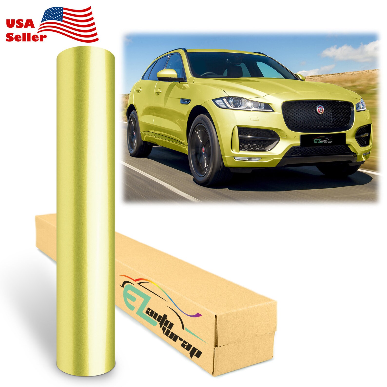 Gloss Metallic Neon Yellow Vinyl Wrap Sticker Decal Bubble - Etsy