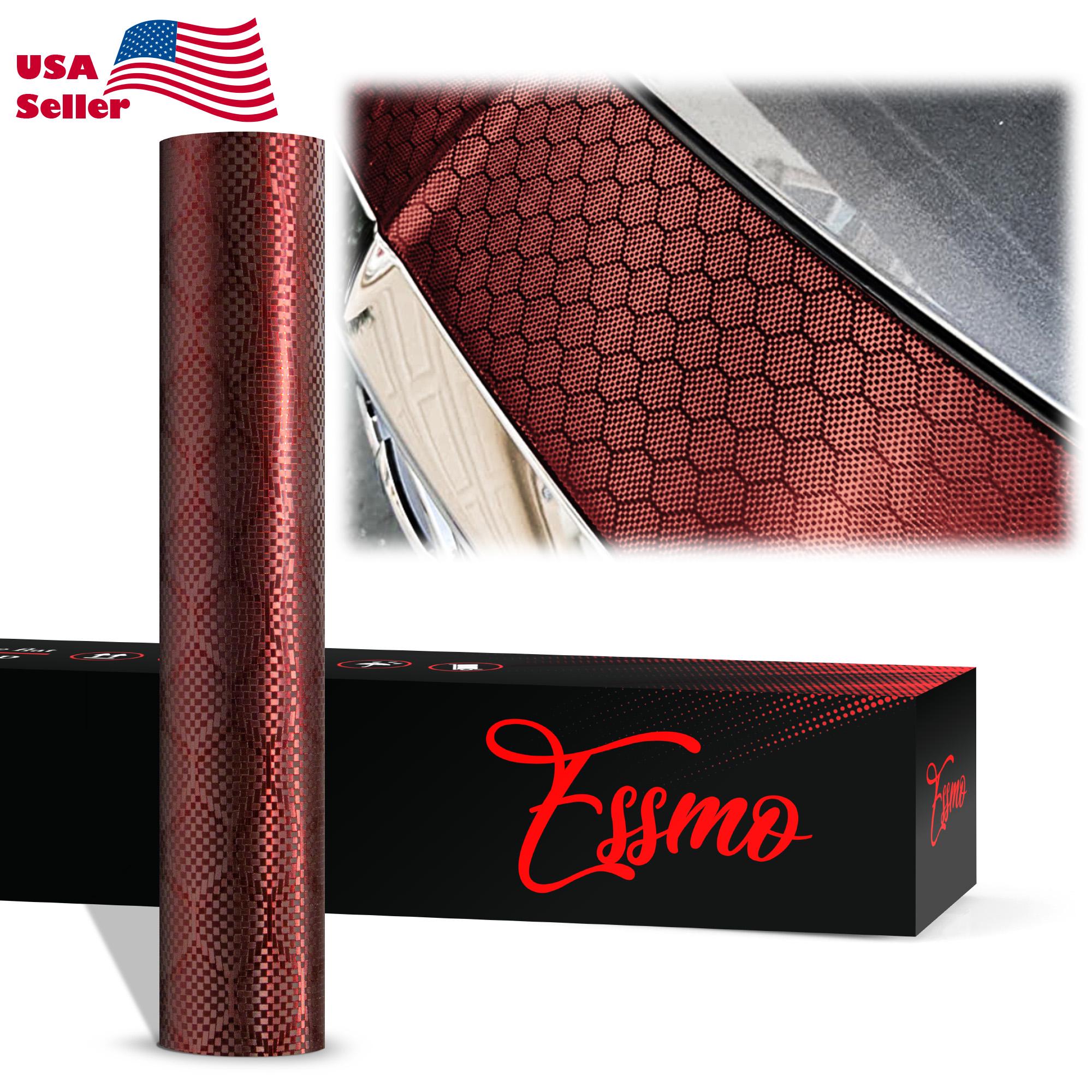 ESSMO PET Liner Honeycomb Carbon Fiber Satin Dark Red Hex Texture Like ...