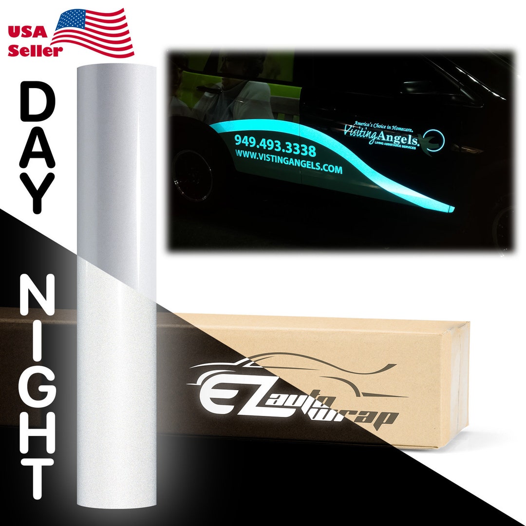 Reflective White Vinyl Wrap Sticker Decal Graphic Sign Craft Film - Etsy
