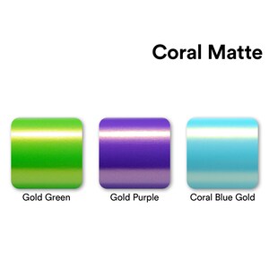 Coral Matte Coral Blue Gold Color Shift Metallic Vinyl Wrap Sticker ...