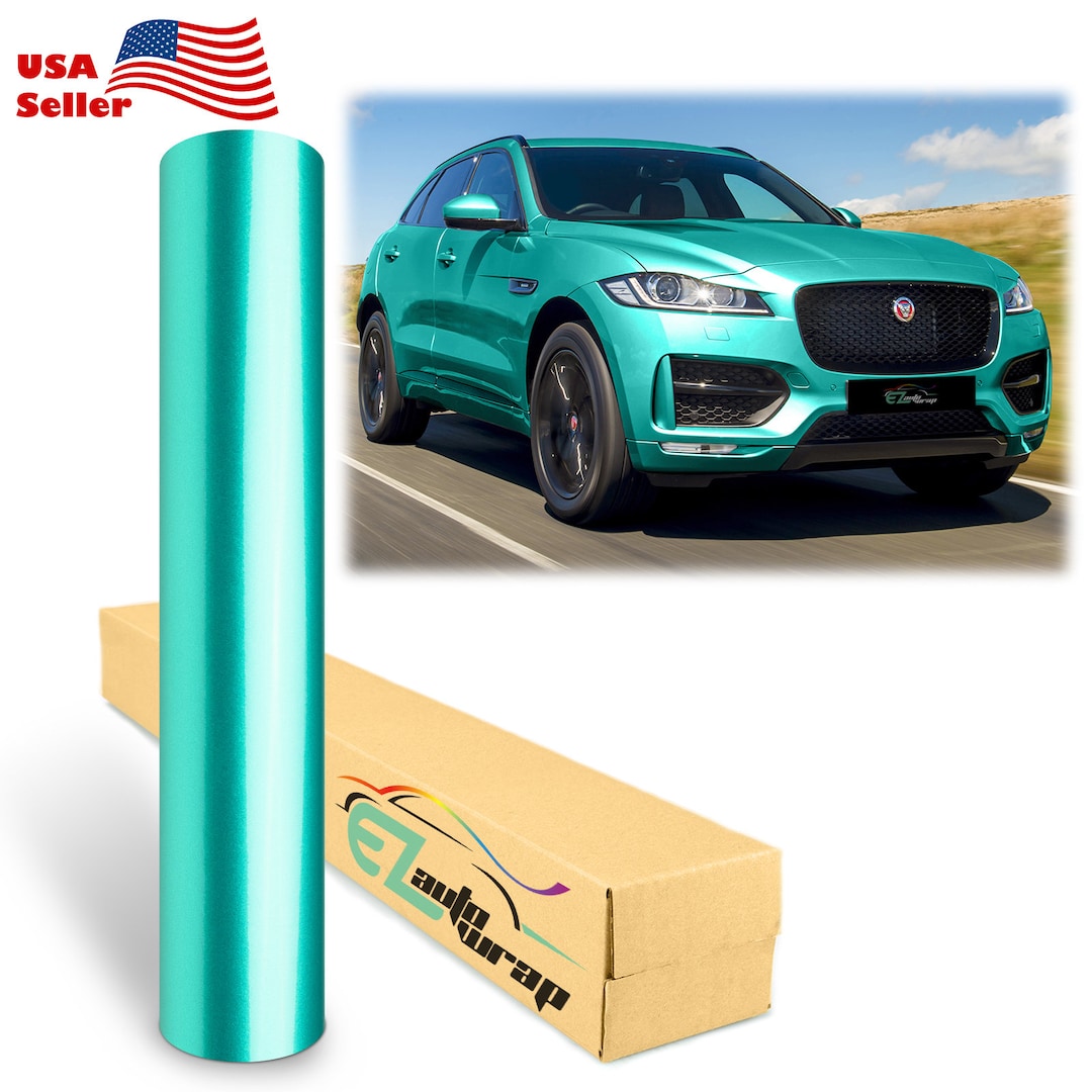 Gloss Metallic Teal Vinyl Wrap Sticker Decal Bubble Free Air Release ...