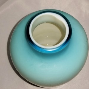 Thomas Webb Blue Cased Satin Glass Vase - Etsy