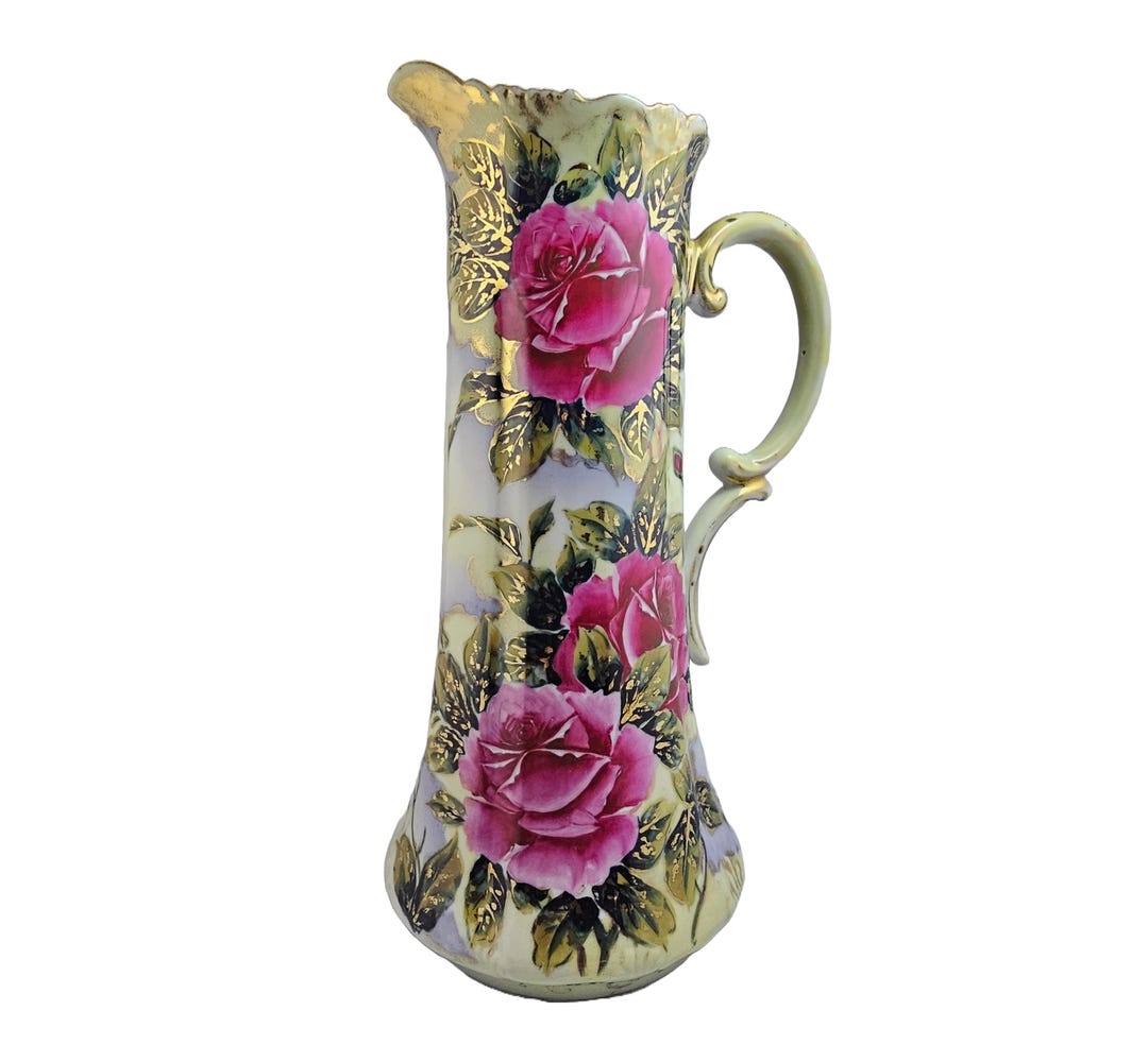 Antique Japanese Shimamura Nippon Meiji Period Tankard Pitcher Vase ...