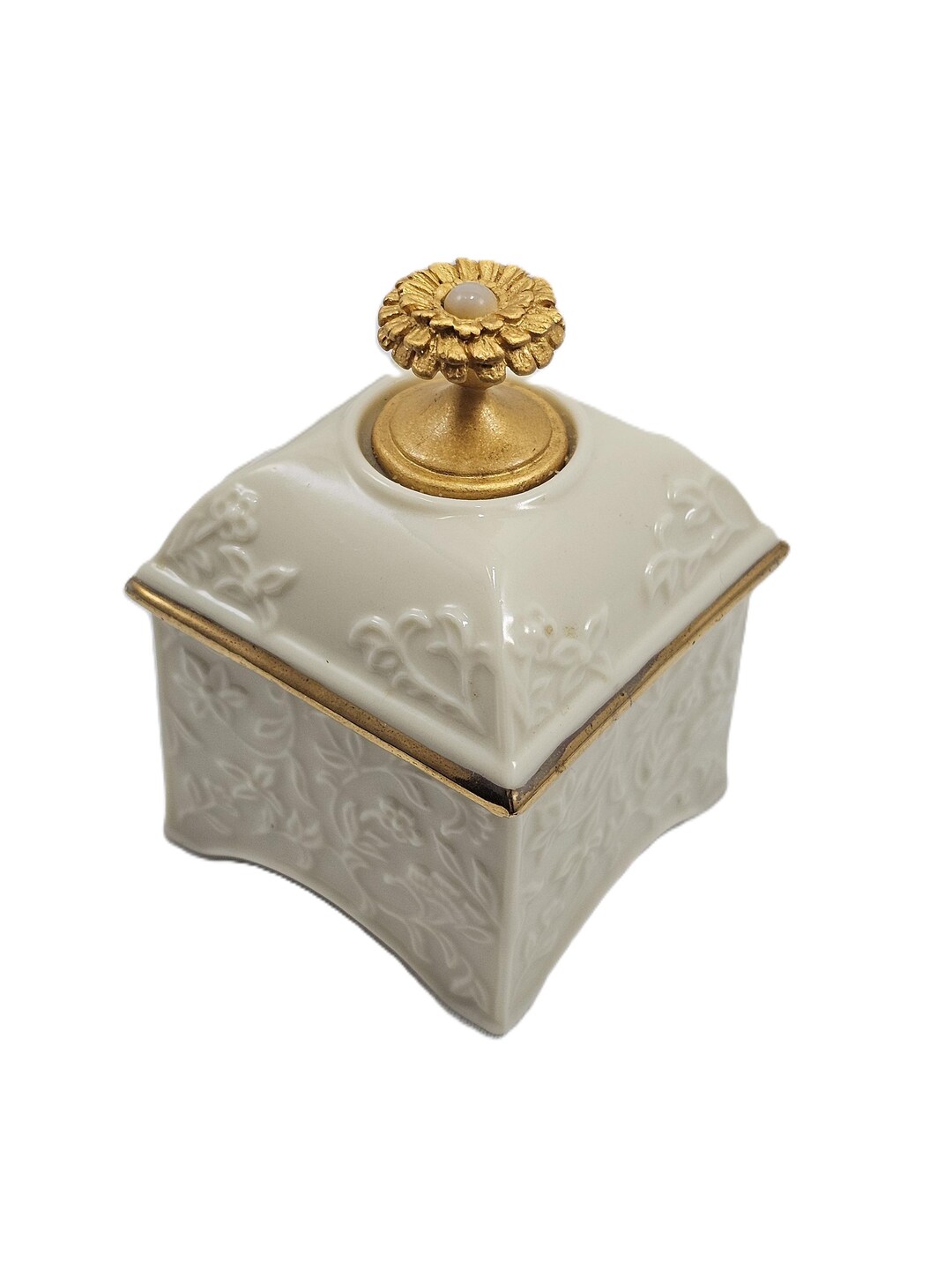 Lenox Trinket Box, Porcelain Jewelry Box Opal Birthstone for October ...