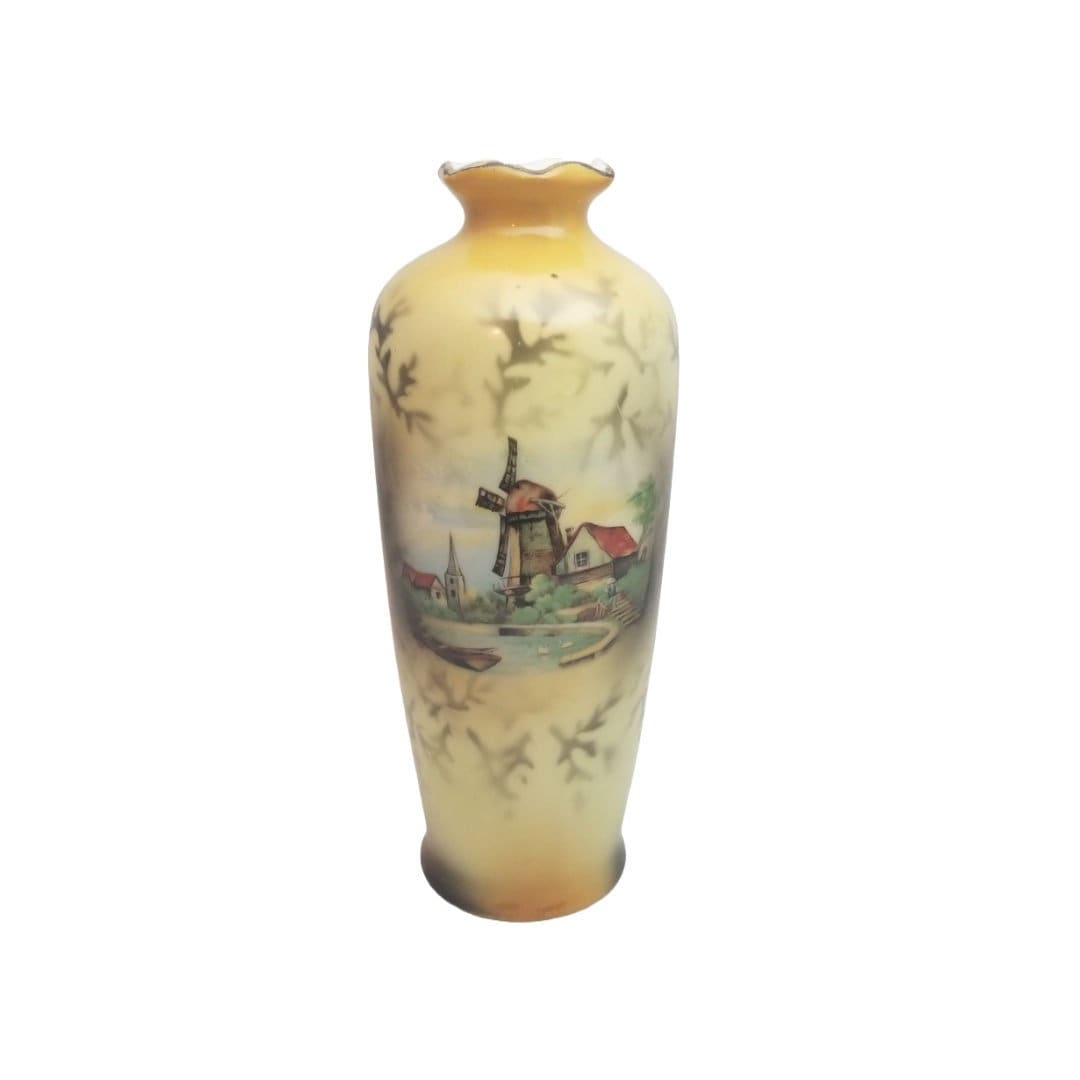 RS Prussia Porcelain Vase: German Windmill Scene, 7" - Etsy