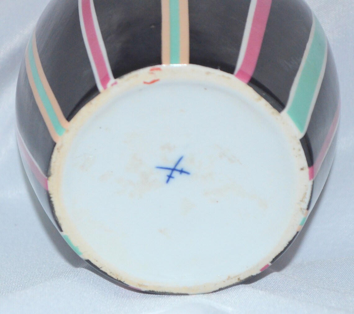 Robj French Art Deco Covered Jar Tobacco or Vanity Box Asian | Etsy