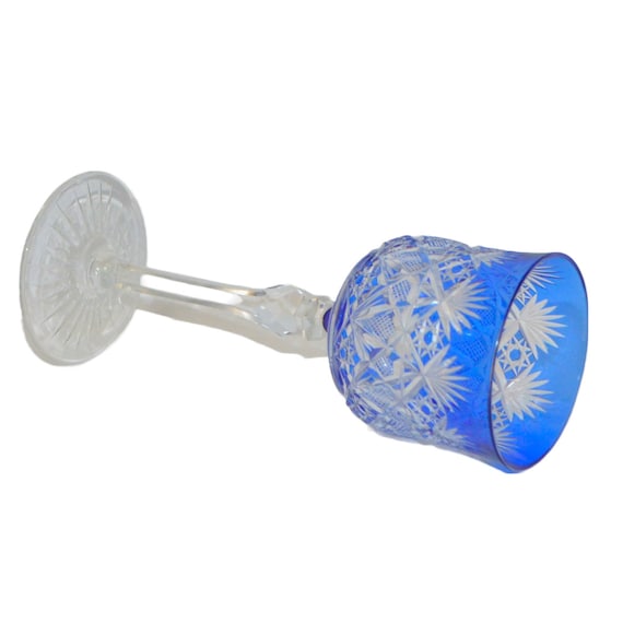 French Saint Louis Glass Cobalt Blue Cut to Clear Crystal - Etsy
