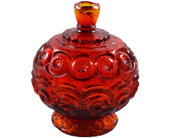 Ruby Red Glass Butter Dish - Etsy