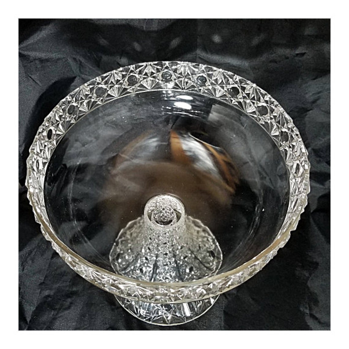 EAPG Antique O'hara Glass Pedestal Fruit Bowl (OMN) BARTHOLDI Large 8 ...