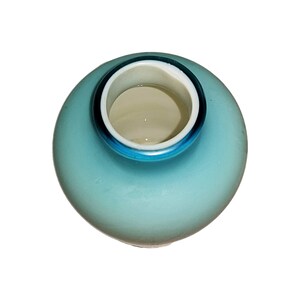 Thomas Webb Blue Cased Satin Glass Vase - Etsy