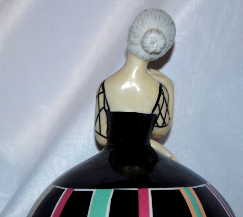 Robj French Art Deco Covered Jar Tobacco or Vanity Box Asian | Etsy