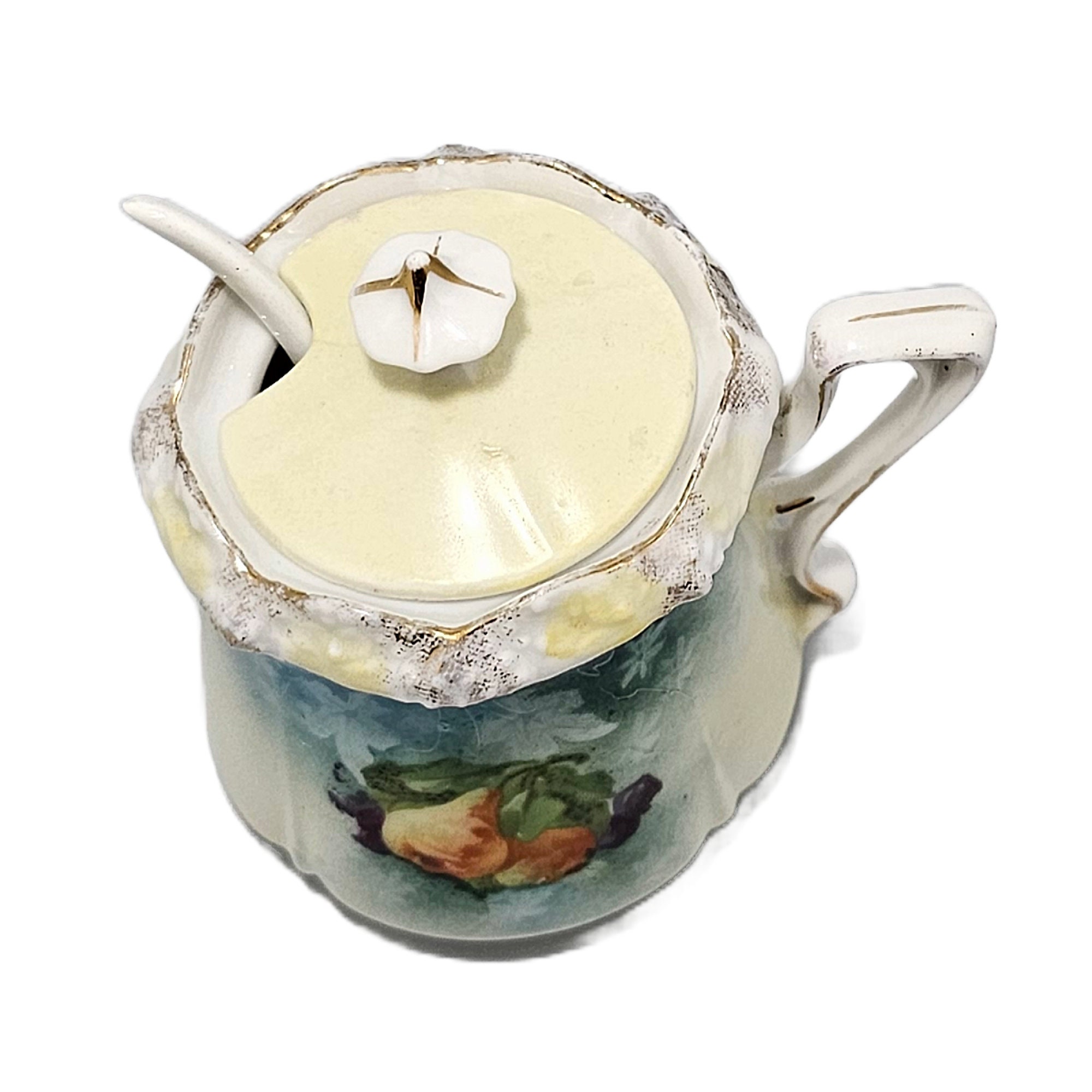 Antique Porcelain RS Prussia Mold 525 Fruit Decor Mustard Pot - Etsy